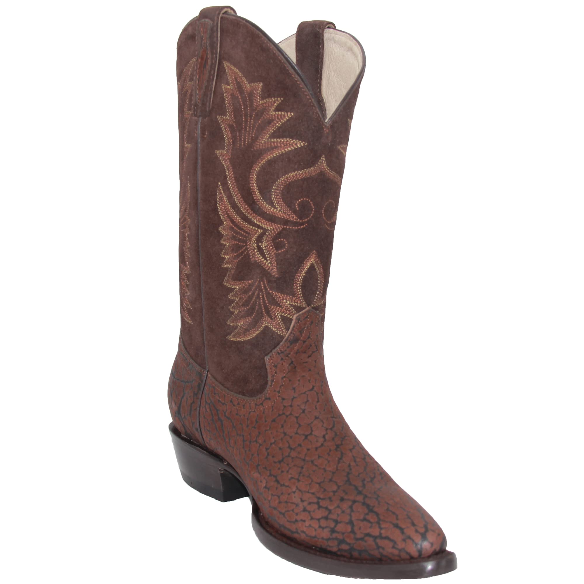 Men’s Genuine Leather J Toe Bull Neck Print Cowboy Boot – The Western Shops